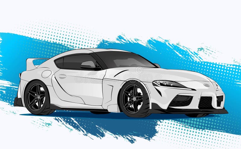 Cartoon car nissan gtr r35 stock vector. Illustration of nissan - 123545155