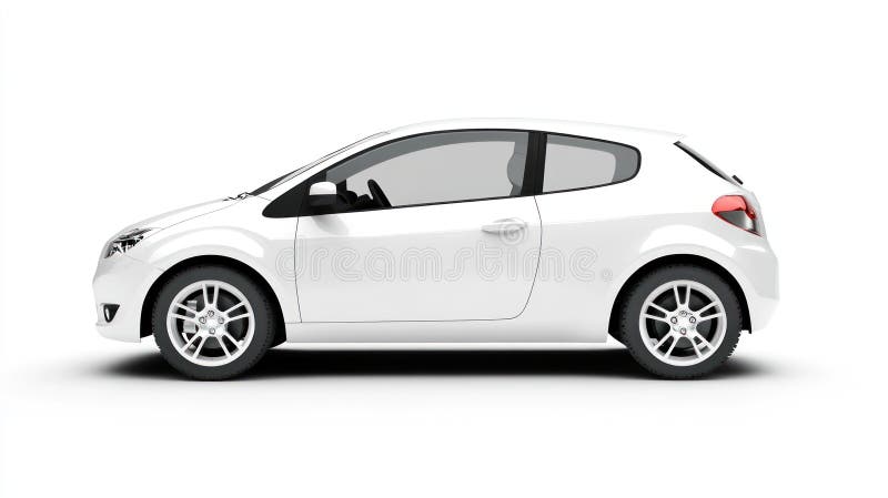 White car side view stock illustration. Illustration of modern - 385673999