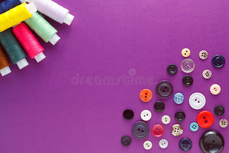 White Card on the Background of Attributes for Sewing Stock Image ...