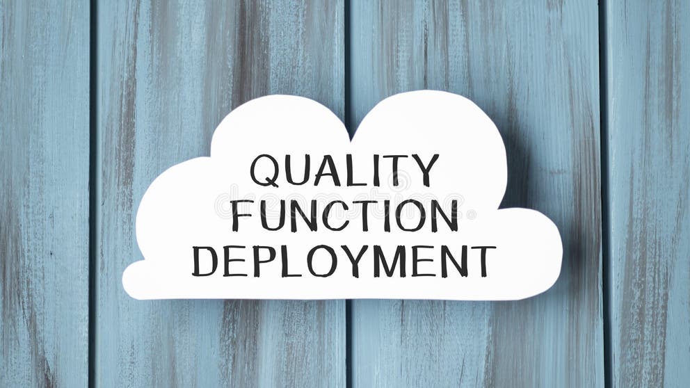 With Text QUALITY FUNCTION DEPLOYMENT on Stylish Wooden Background ...