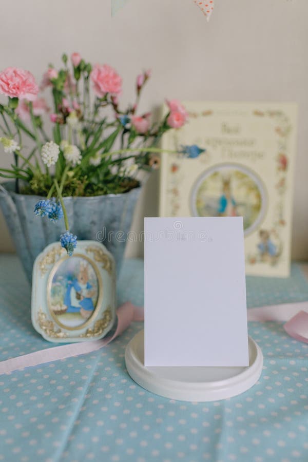 White Card on Light Colors Backgraund, Card Mockup, Invitation Mockup ...