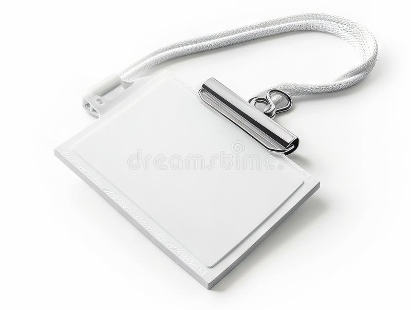 A White Card with a Metal Clip on it Stock Image - Image of platinum ...