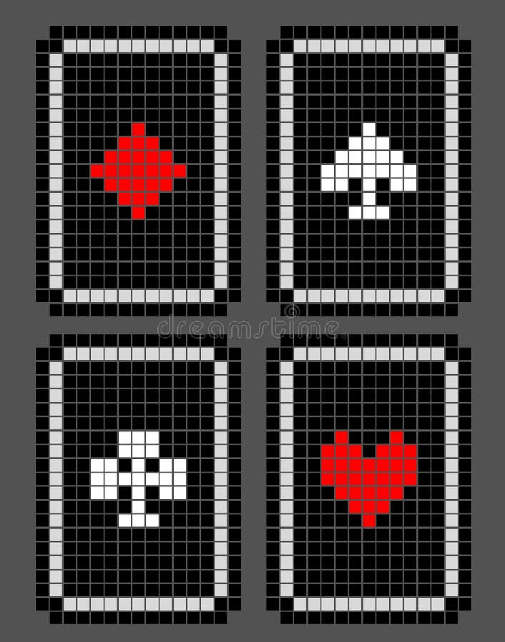Cards Pixel Spades Stock Illustrations – 35 Cards Pixel Spades Stock ...