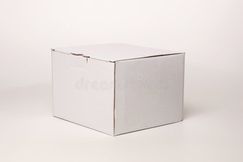 White cardboard box stock image. Image of deliver, cargo - 4566359