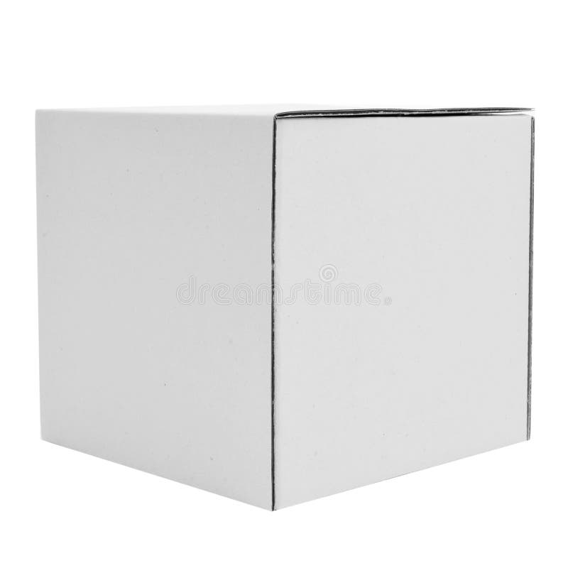 Blank White Cardboard Box stock image. Image of package - 26404371