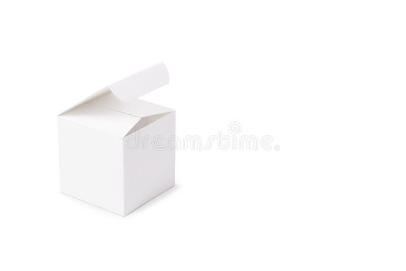 A White Cardboard Box on a White Background on Th Left. Box Mock-up ...