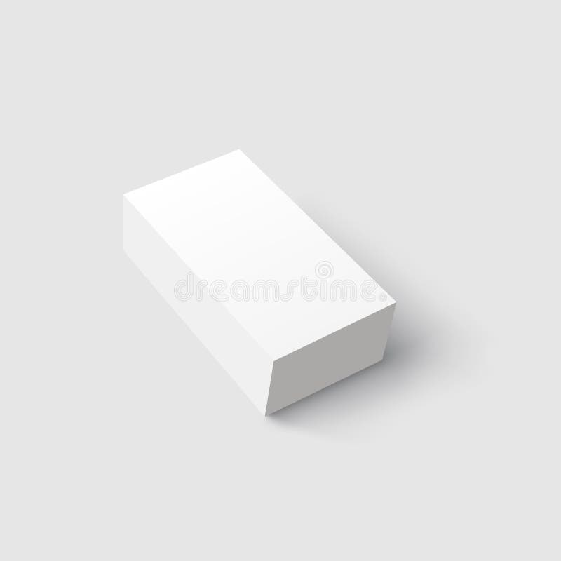White Cardboard Box. Blank 3d Box Vector Isolated Layout with Shadow ...
