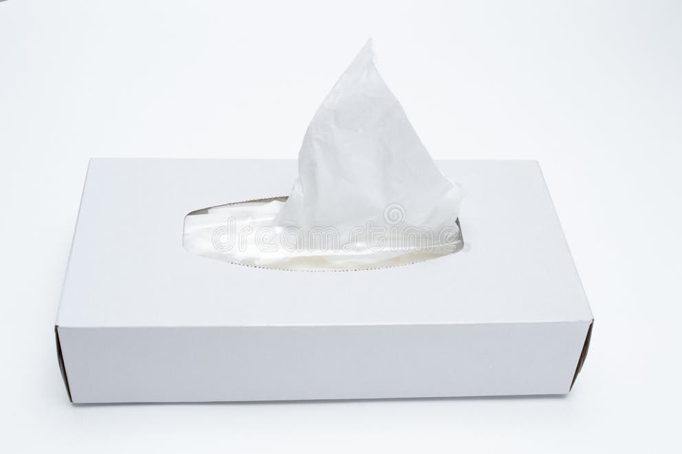 White Cardboard Box with Disposable Tissue Wipes Stock Photo - Image of ...