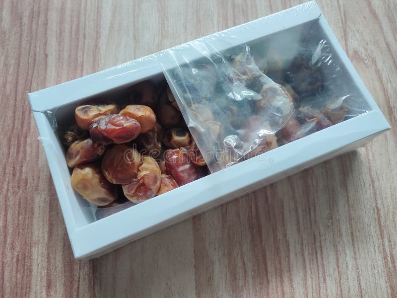 White Cardboard Box Filled with Dates Stock Image - Image of edible ...