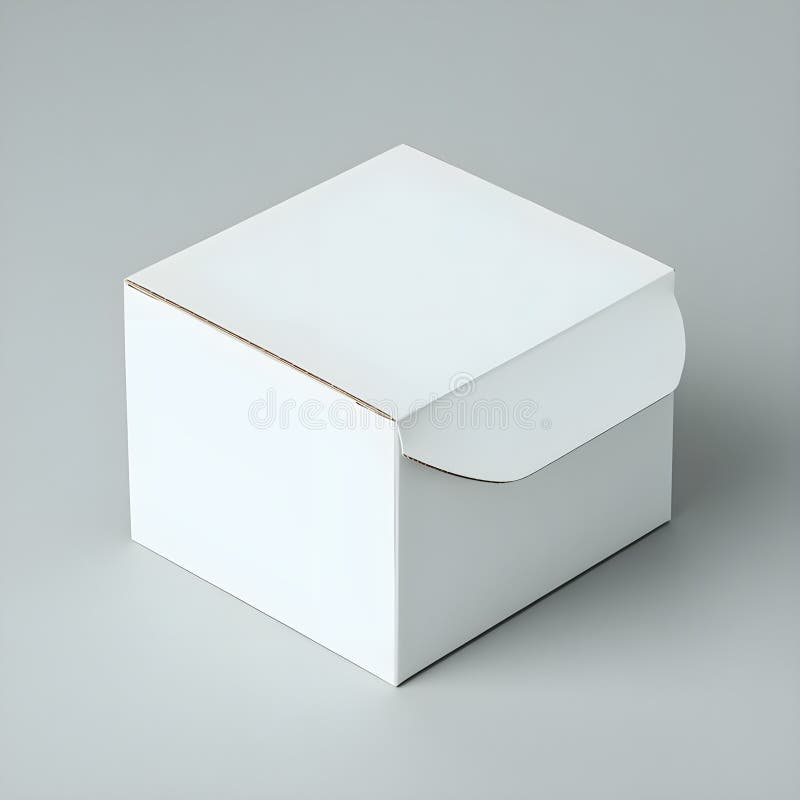 White Cardboard Box Mockup Packaging Design Template Stock Illustration ...