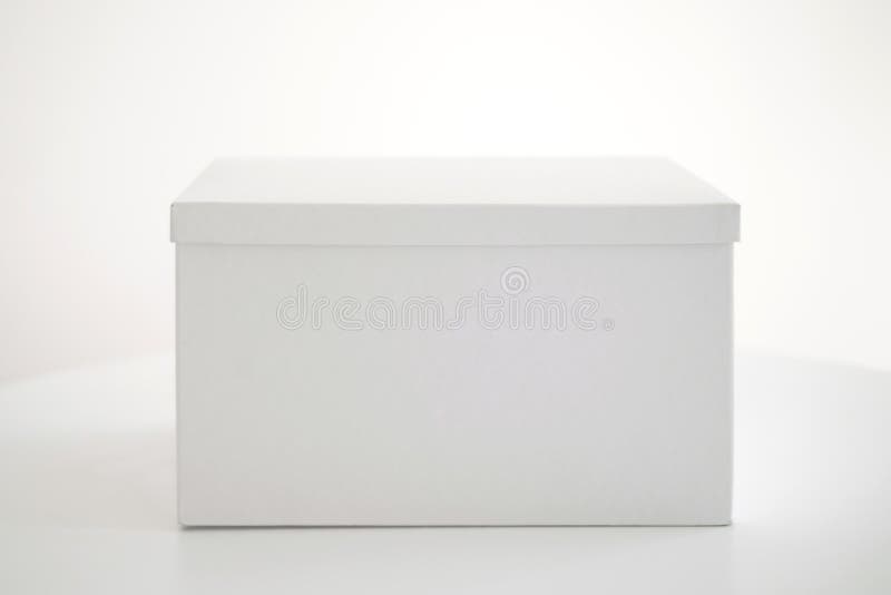 White Cardboard Box is on the Table Stock Image - Image of isolated ...