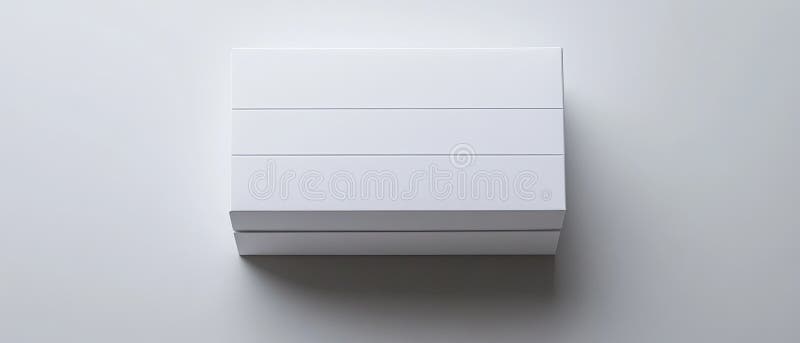 "THREE-SECTION WHITE CARDBOARD BOX" Stock Illustration - Illustration ...