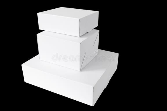 White cardboard boxes stock image. Image of design, empty - 294779149
