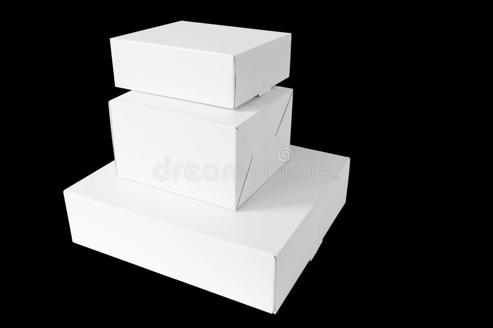 White cardboard boxes stock image. Image of design, empty - 294779149