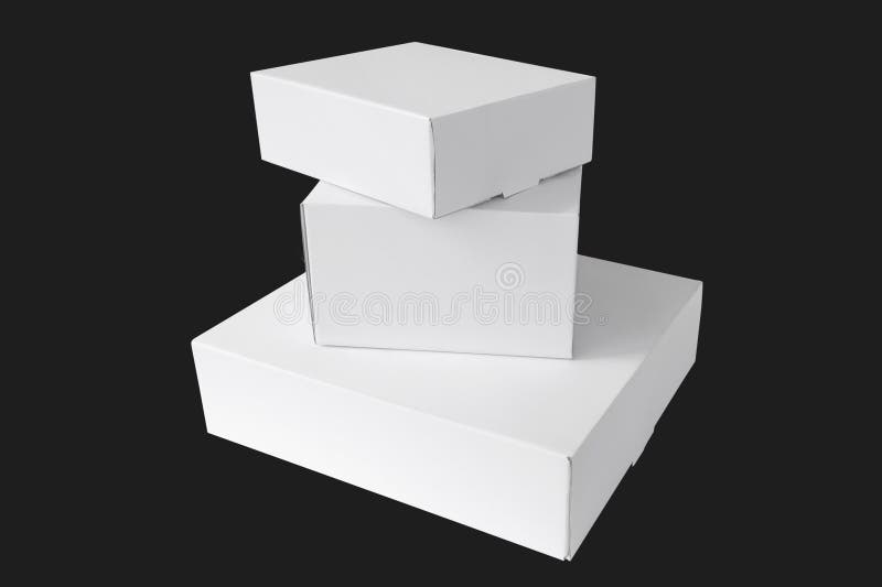 White cardboard boxes stock photo. Image of post, closed - 316443334