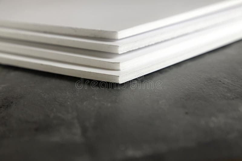 White Cardboard Sheets Stacked Stock Photo - Image of packing, paper ...