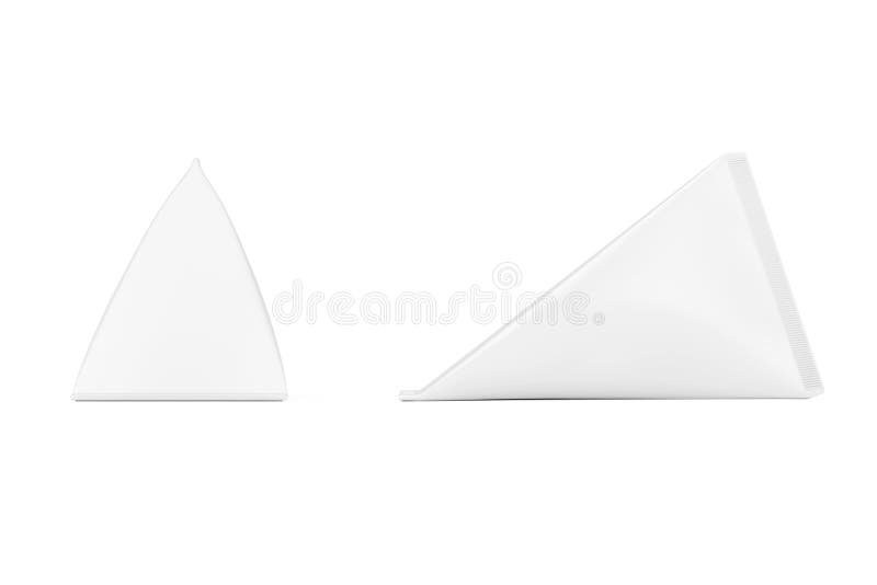 White Cardboard Triangle Box Cream, Juice or Milk Pack Mock Up. 3d ...