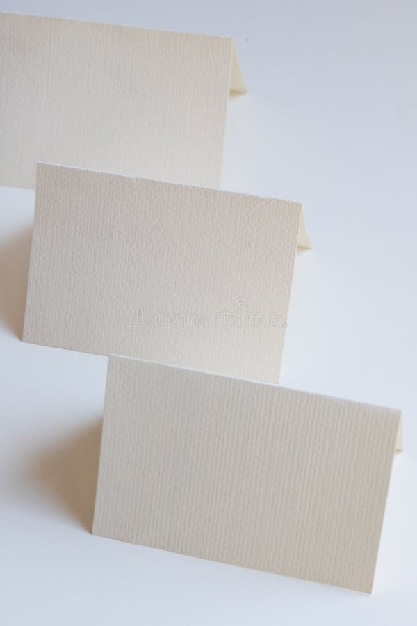 White Cards Mock Up with Space for Your Text Stock Photo - Image of ...