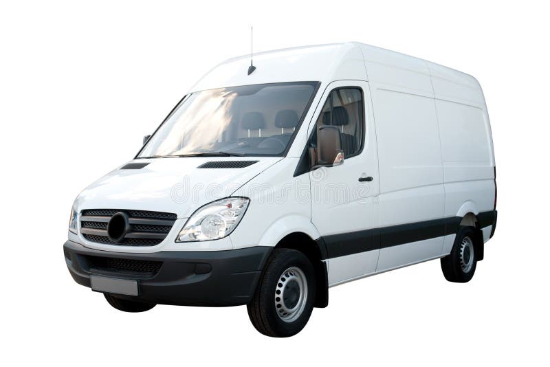 White Cargo Van stock image. Image of front, white, forelight - 23359653
