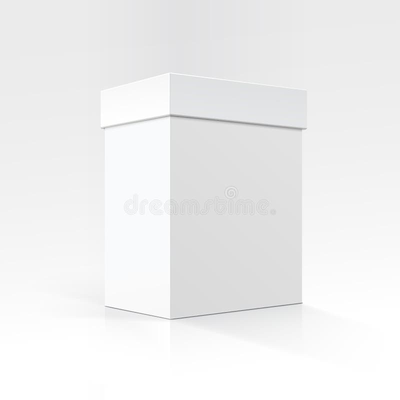 White Carton Box in Perspective Close Up Stock Vector - Illustration of ...