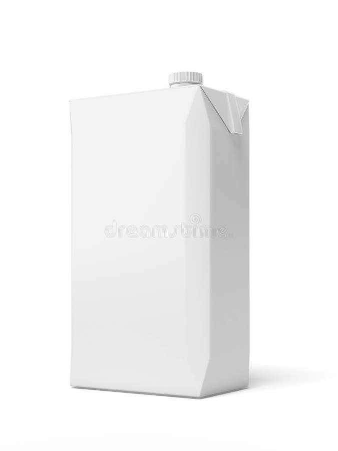 White Carton Box Case with Handle Mockup Isolated Stock Illustration ...