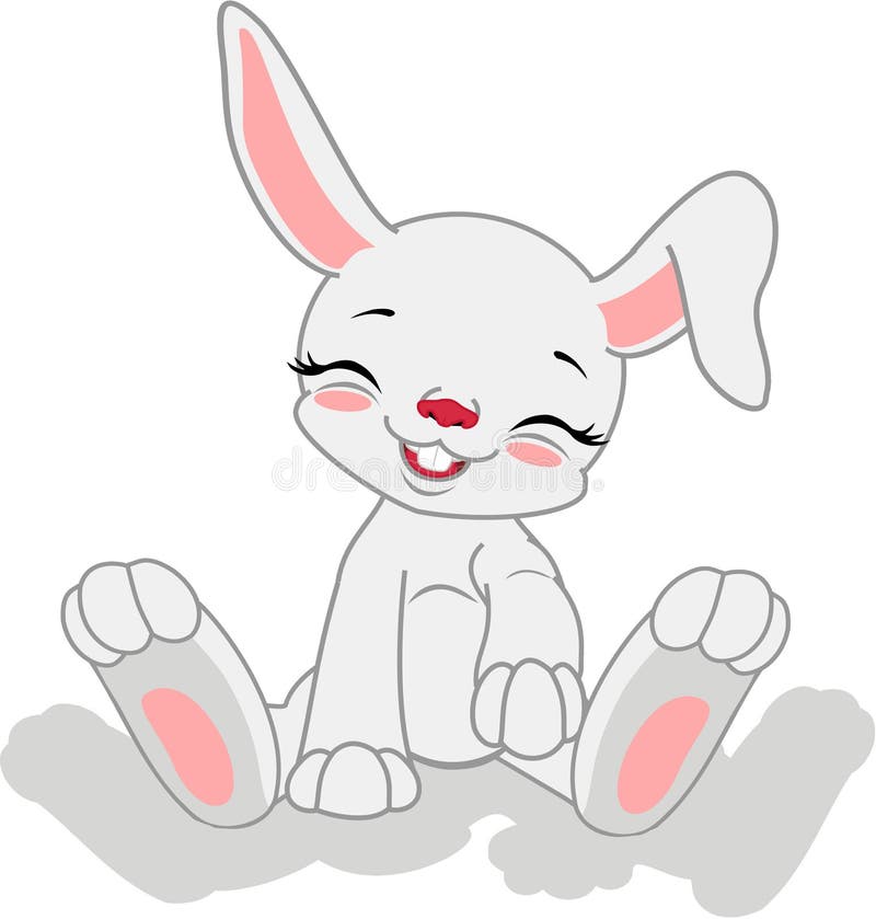 White cartoon bunny stock vector. Illustration of bunny - 88146488