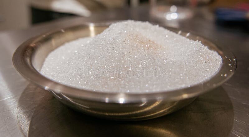 Sugar in Small Steel Plate stock photo. Image of food - 233226162