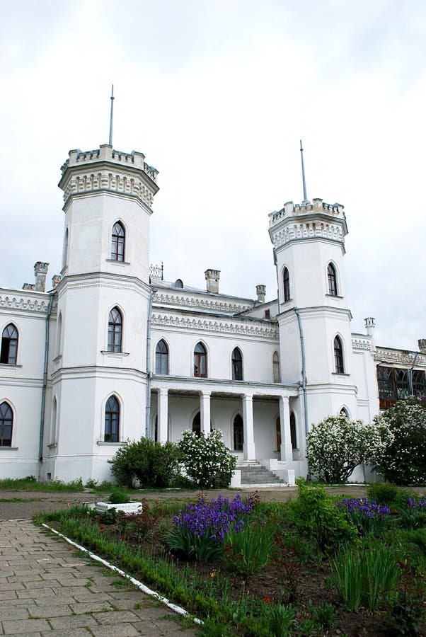 White Castle Building in an Old Manor Stock Image - Image of summer ...