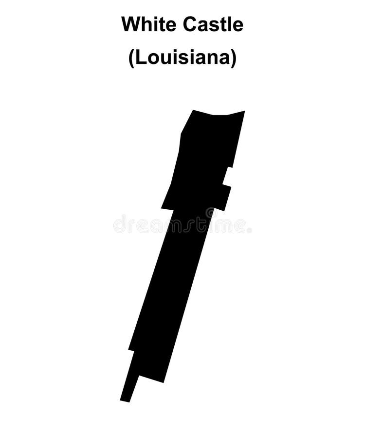 White Castle outline map stock vector. Illustration of city - 387345669