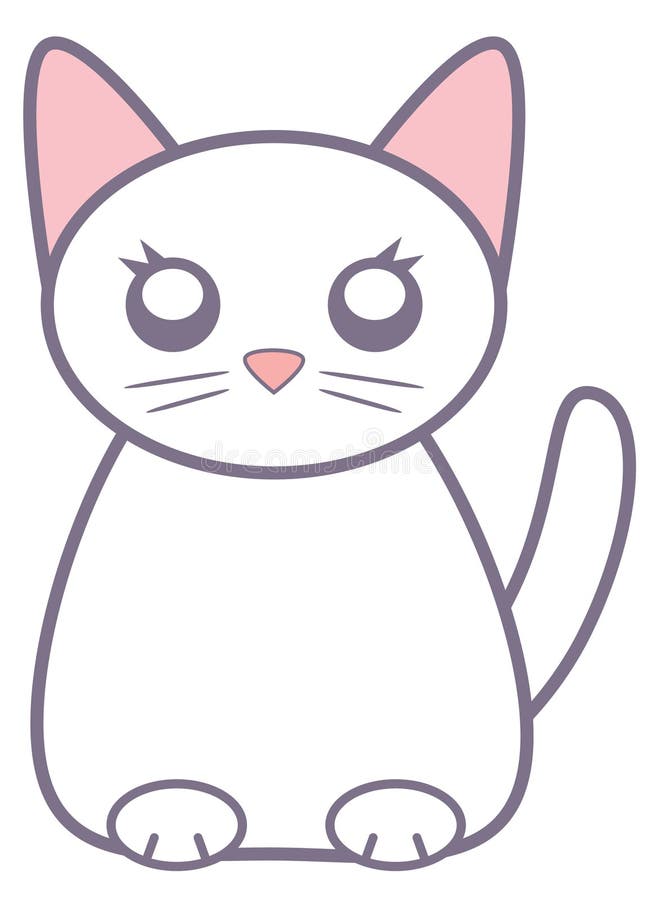 Cute cat vector stock vector. Illustration of simple - 238448906