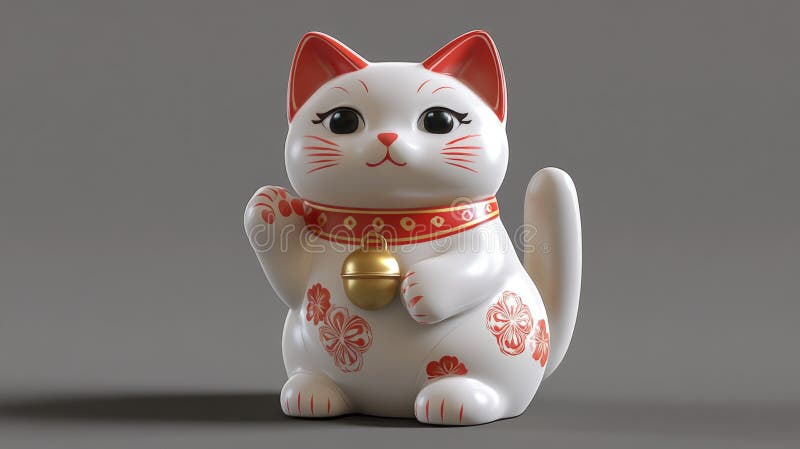 A White Cat Wearing a Small Bell Around Its Neck Stock Image - Image of ...