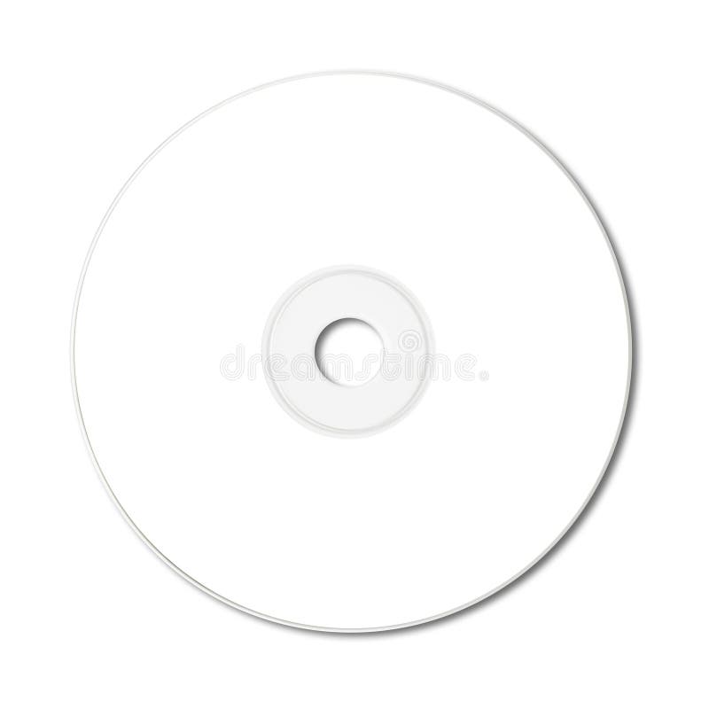 White CD - DVD Mockup Template Isolated Stock Image - Image of identity ...