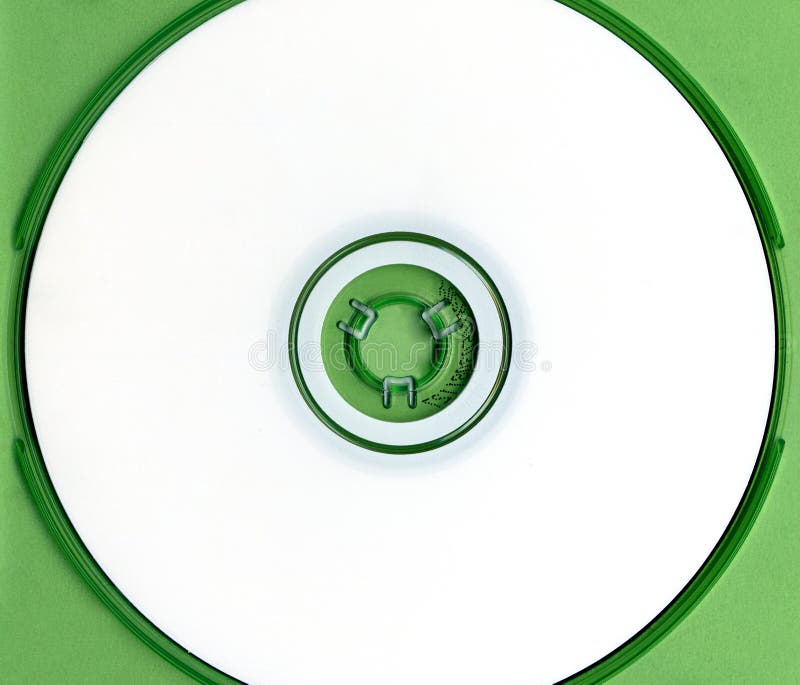 White cd in green case stock image. Image of video, green - 3015887