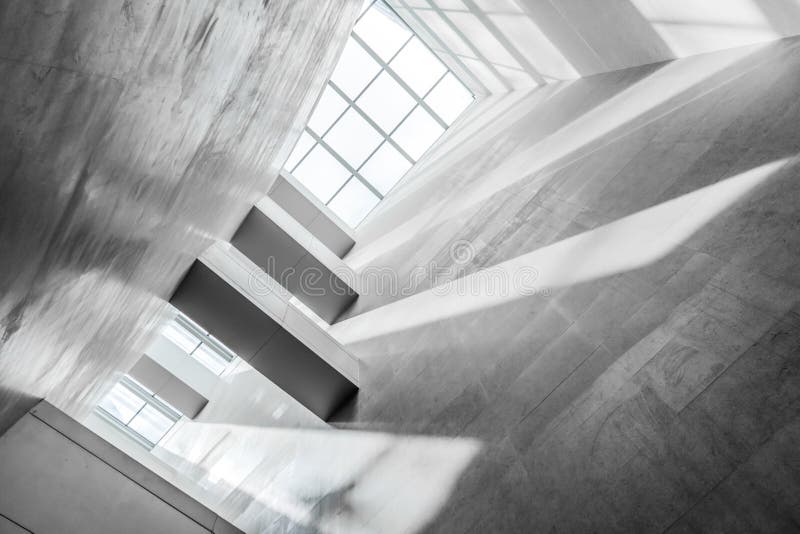 White Ceiling, Modern Construction Stock Photo - Image of architecture ...