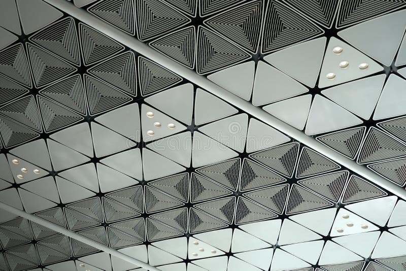 White Ceiling with Neon Light Bulbs in Uprisen View.as Background ...