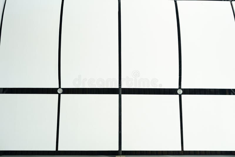 White Ceiling with Neon Light Bulbs in Uprisen View.as Background ...