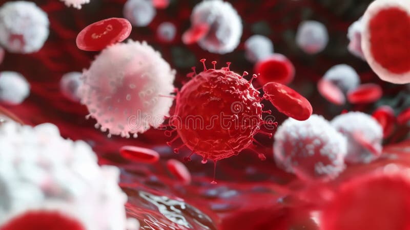 White Cells Appearing As Ghosts Attacking and Consuming Red Cells As ...