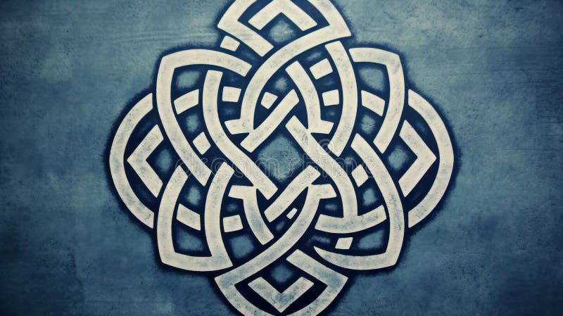 A white celtic knot design stock illustration. Illustration of ...