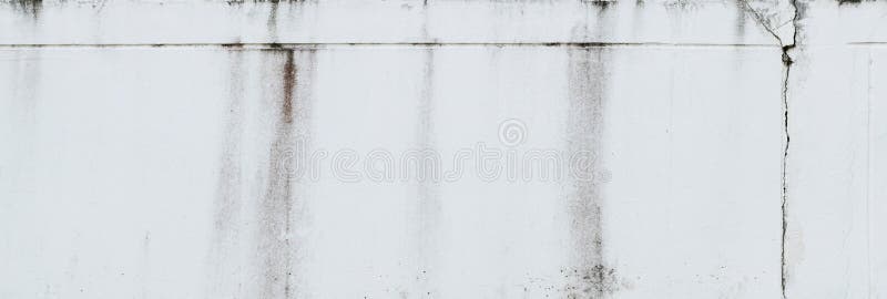 White Cement Wall with Rain Stains Stock Image - Image of filthy, dirt ...