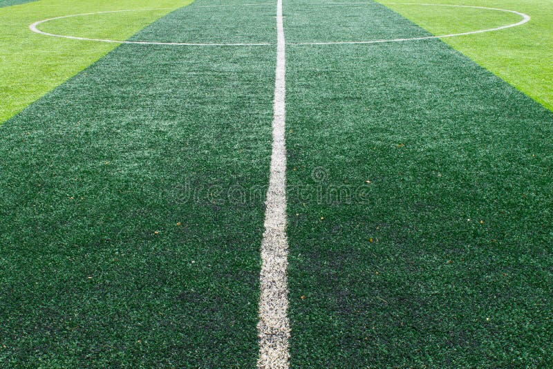White Center Line on Football Field Stock Photo - Image of world ...
