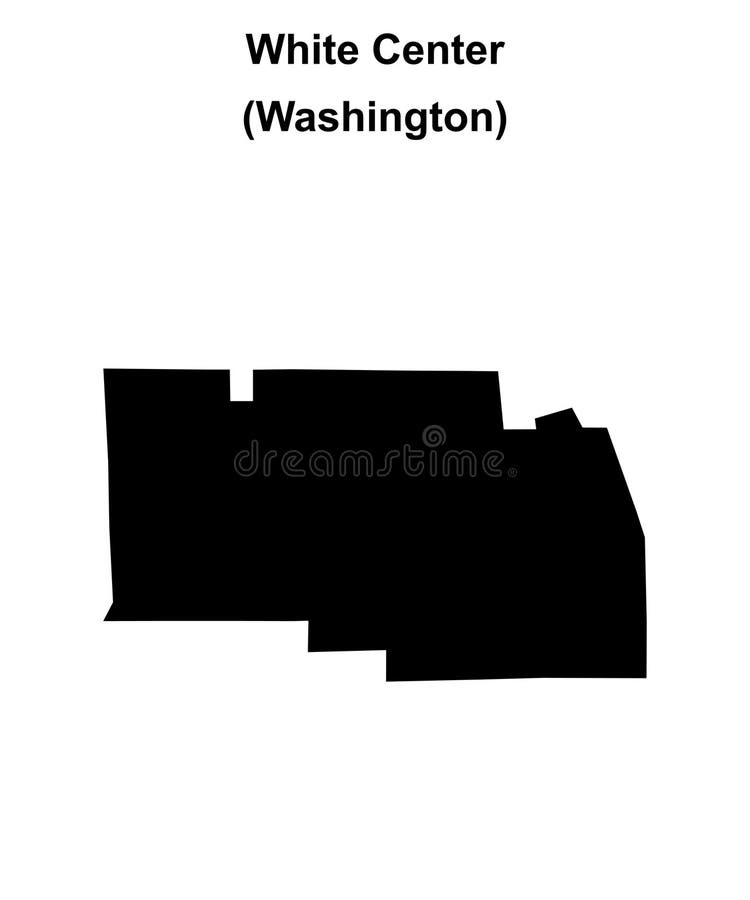 White Center outline map stock vector. Illustration of icon - 357623768