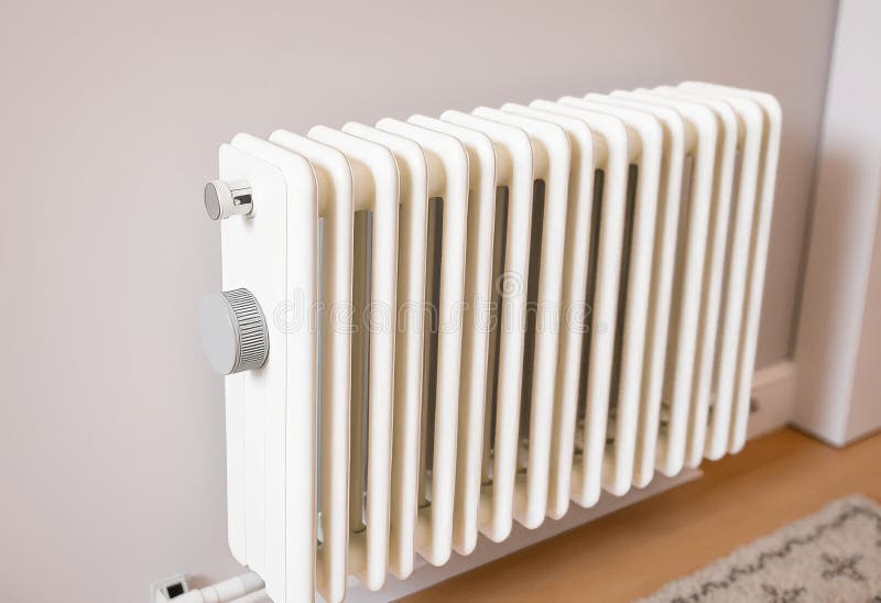 White Central Heating Radiator, Home Heating and Temperature Control ...