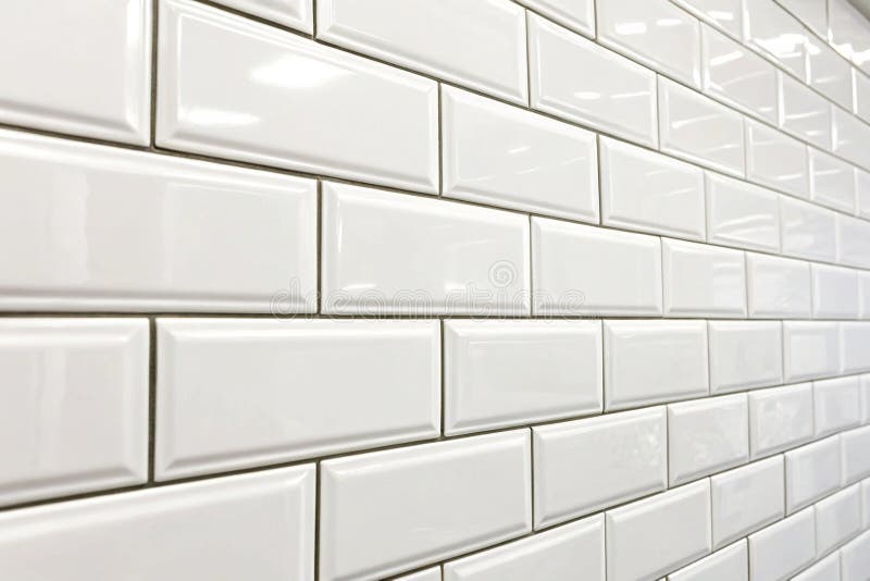 White Ceramic Bathroom Wall Tile Pattern for Background Stock ...