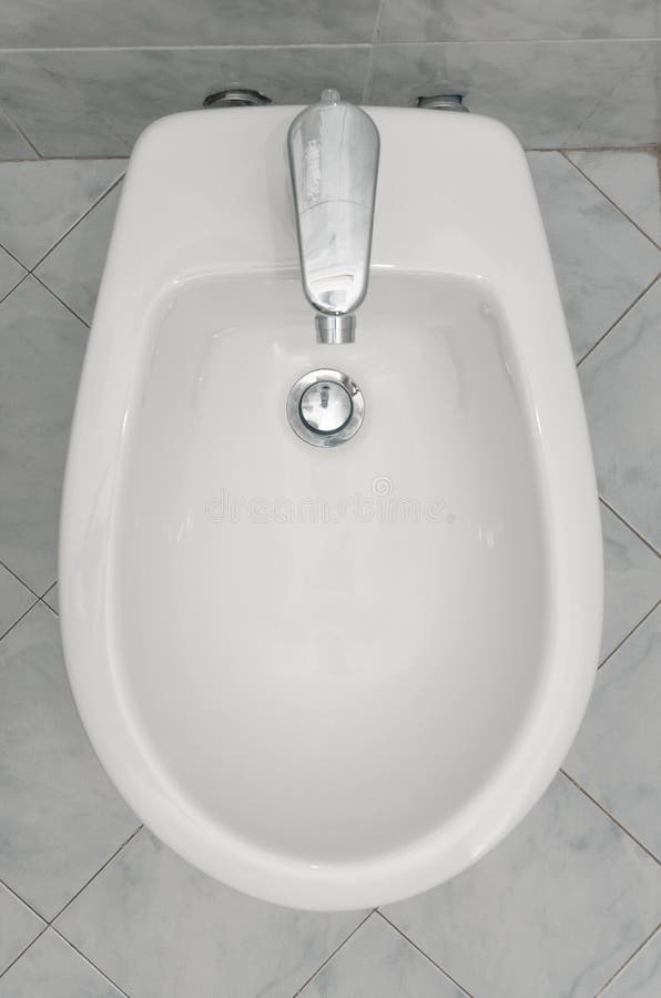 White Ceramic Bidet in Italian Bathroom Stock Photo - Image of hygiene ...