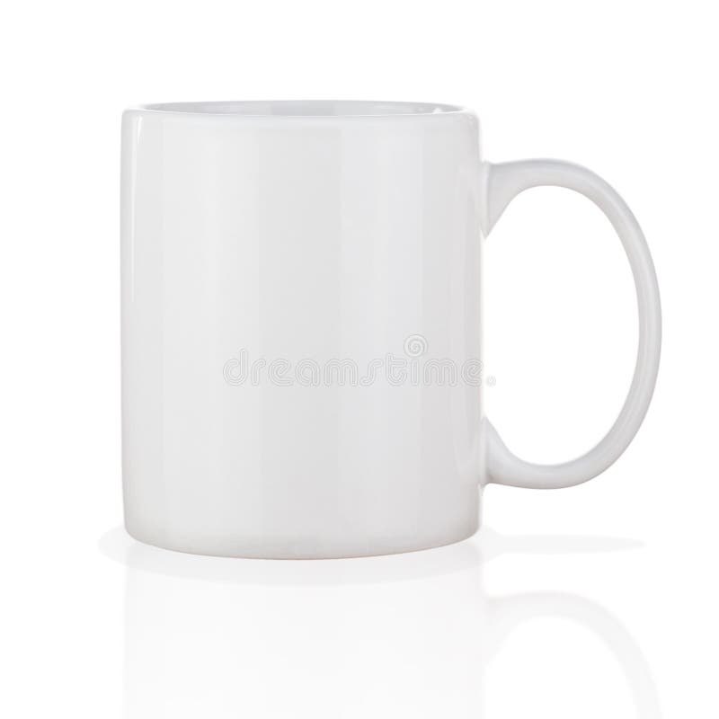White Ceramic Coffee Cup Isolated on White Background. Stock Image ...