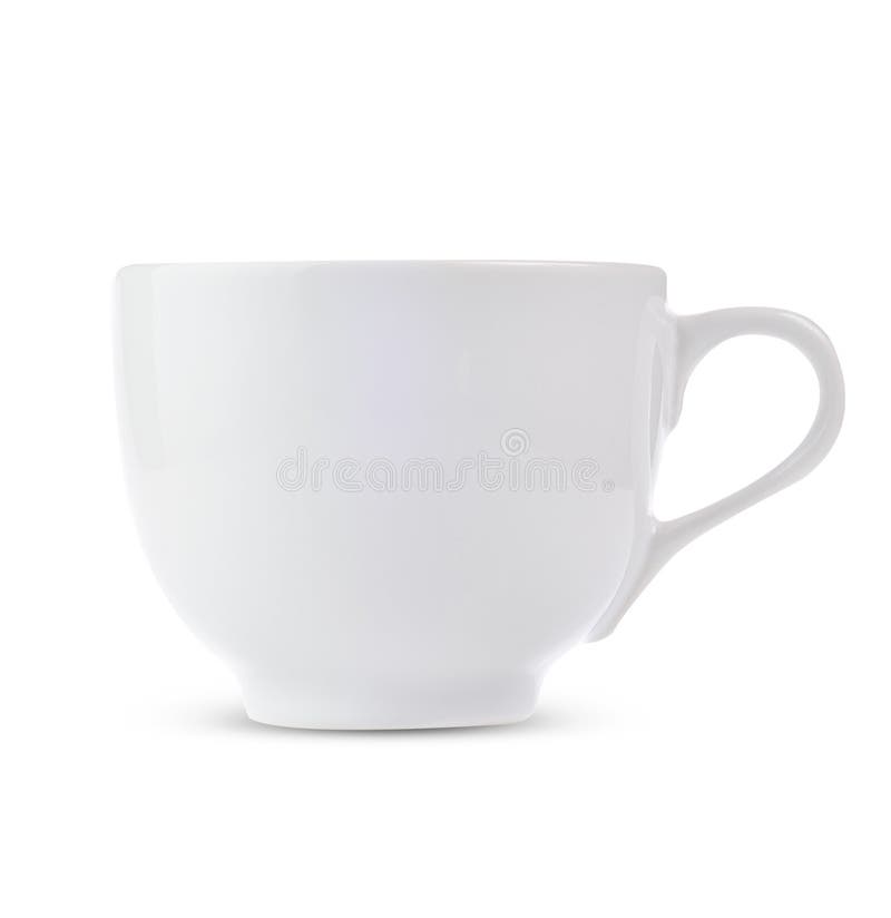 White Ceramic Cup Isolated on White Stock Photo - Image of isolated ...
