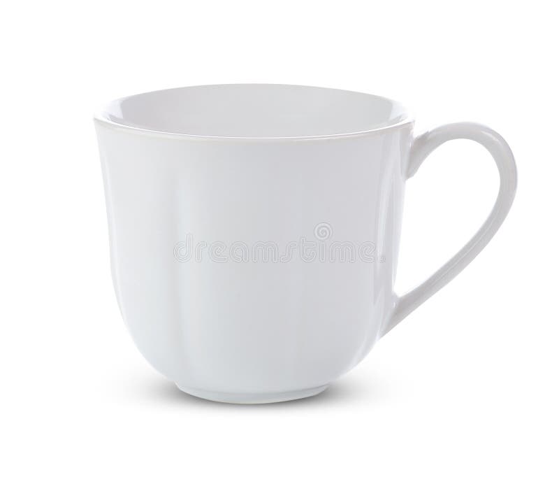 White Ceramic Cup Isolated on White Stock Photo - Image of design ...