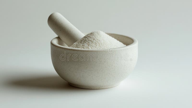White Ceramic Mortar Pestle Powder Inside Stock Photos - Free & Royalty ...