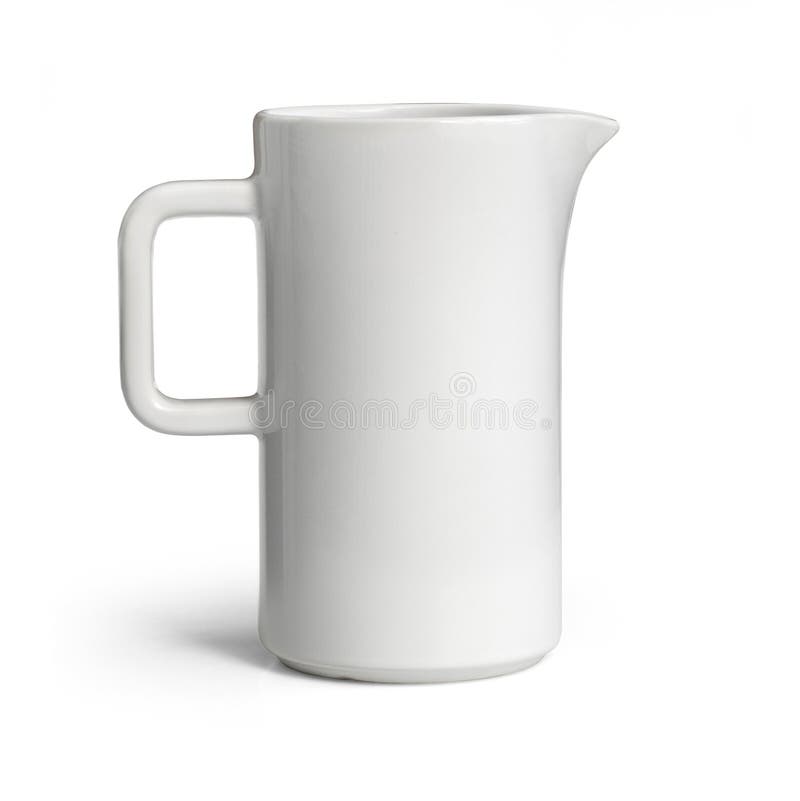 White ceramic pitcher stock image. Image of container - 73189887