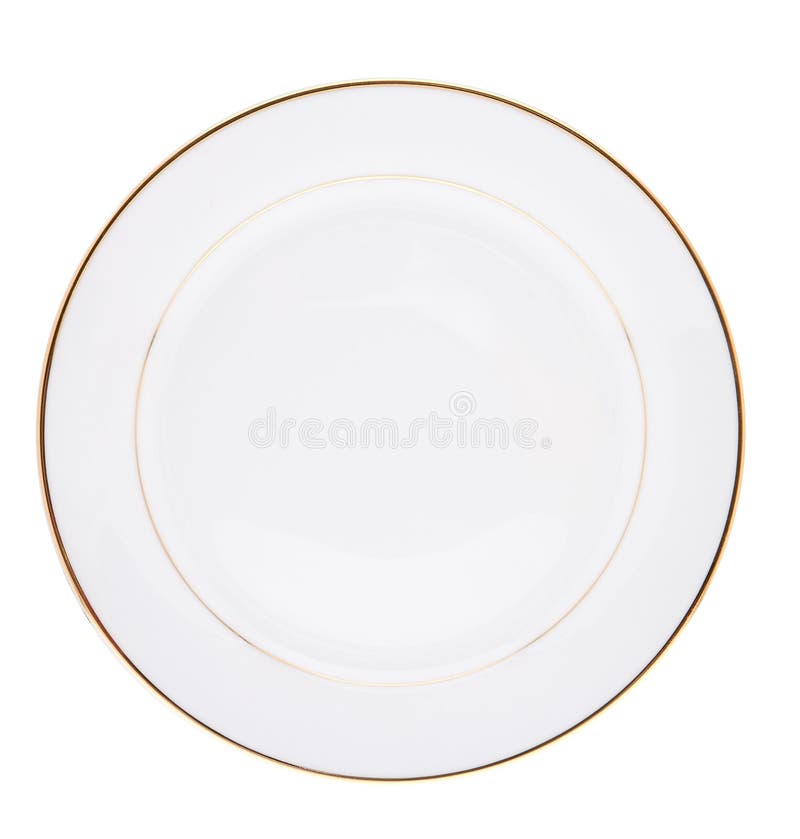 White Ceramic Plate Isolated on White Stock Image - Image of ...